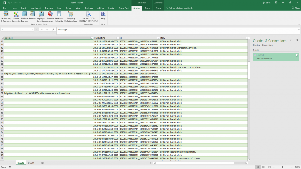 Connect Excel to Facebook – Trainings, consultancy, tutorials