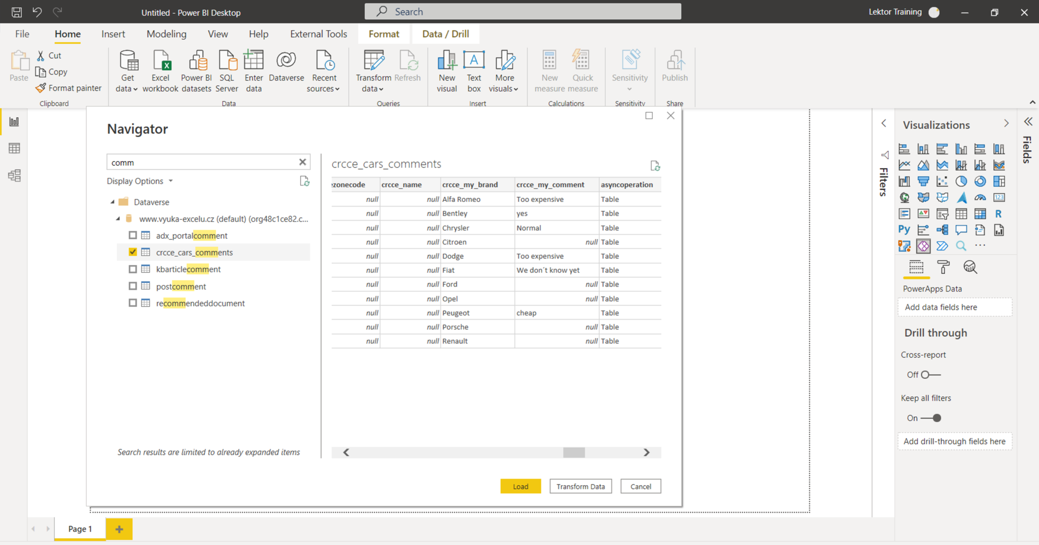 Power BI – adding comments in visuals – Trainings, consultancy, tutorials
