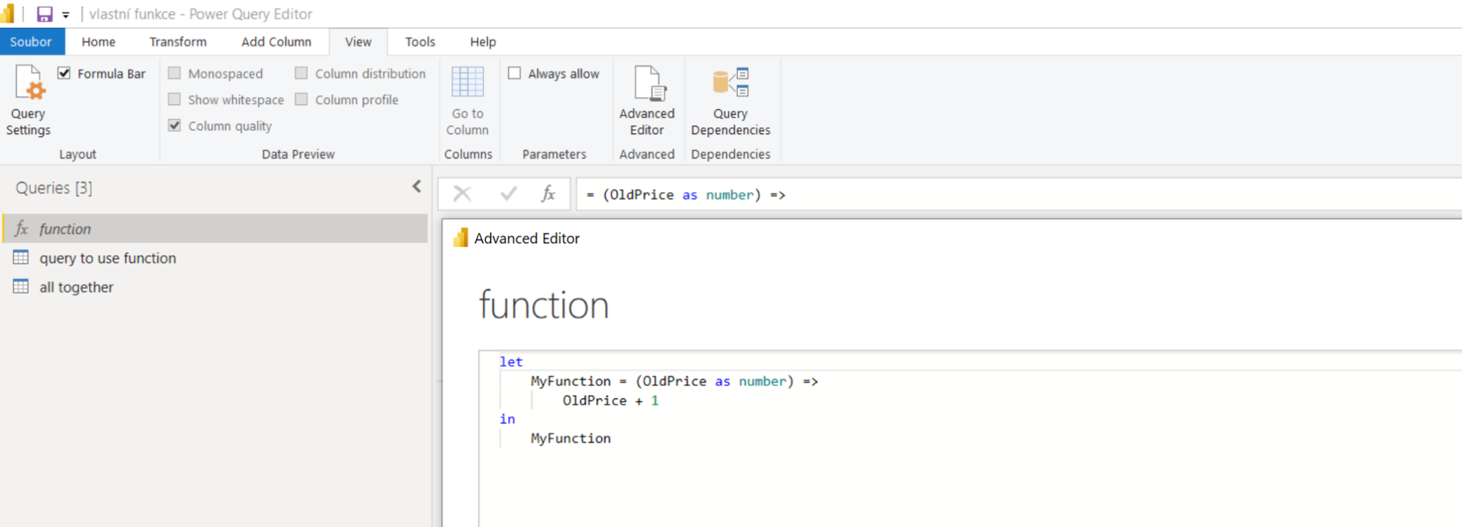 Custom function basic syntax in M language (Power Query) – Trainings ...