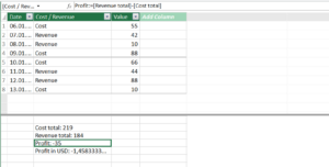 Values / measures in an Excel pivot table below each other instead of ...