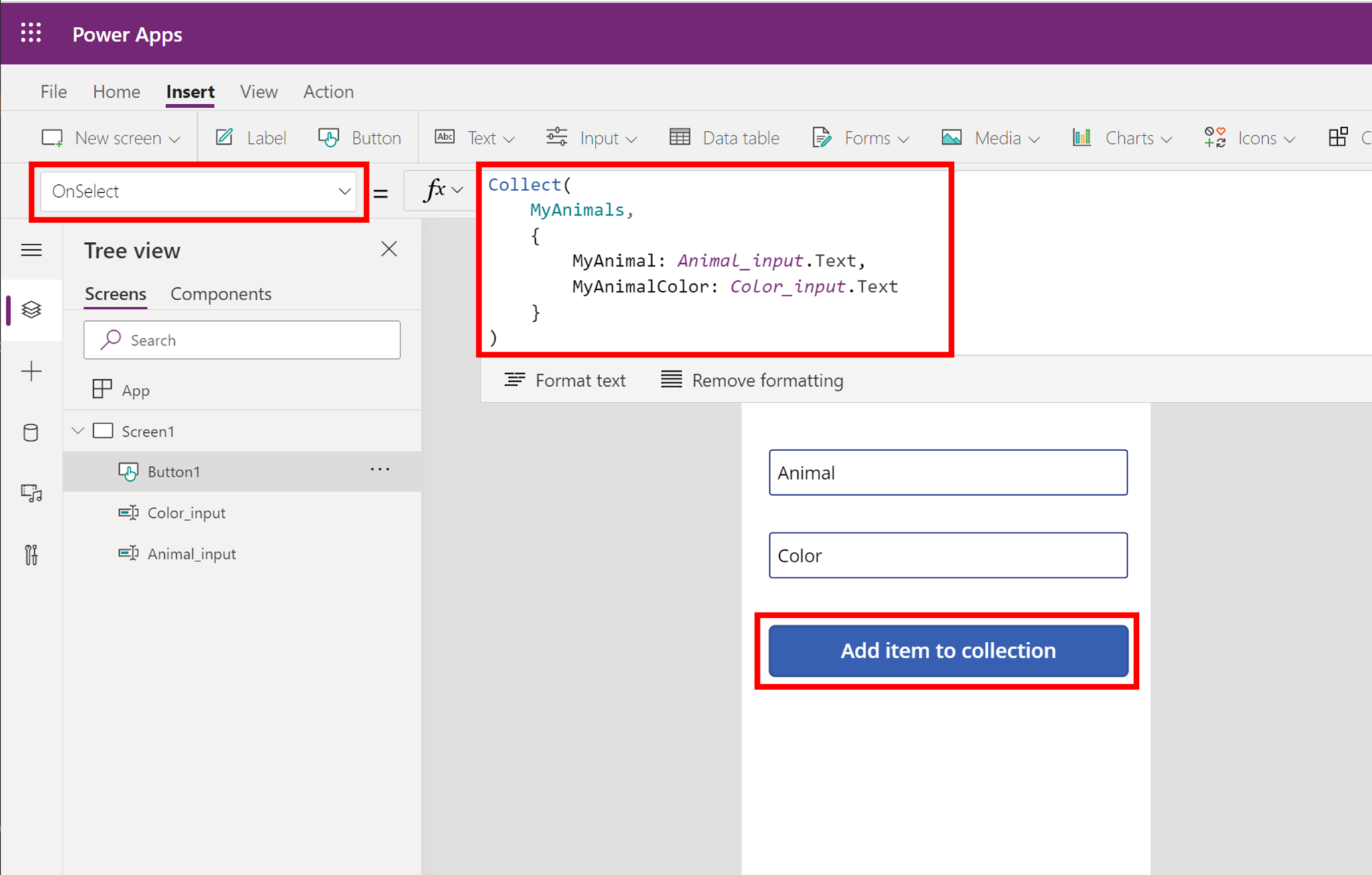 Add and show Power Apps collection – Trainings, consultancy, tutorials
