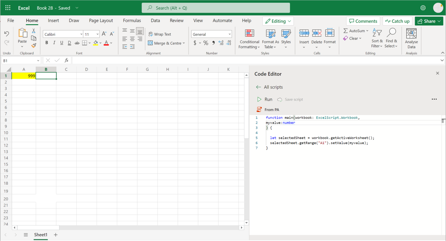 Value from Power Apps into a Excel cell – using Power Automate and ...