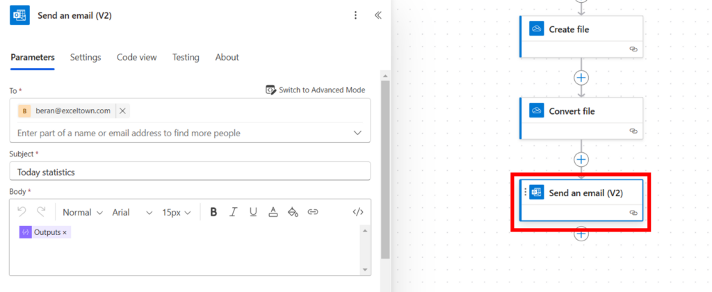 Power Automate Creating A Report From A Power Bi Data Model Including Header Or Additional